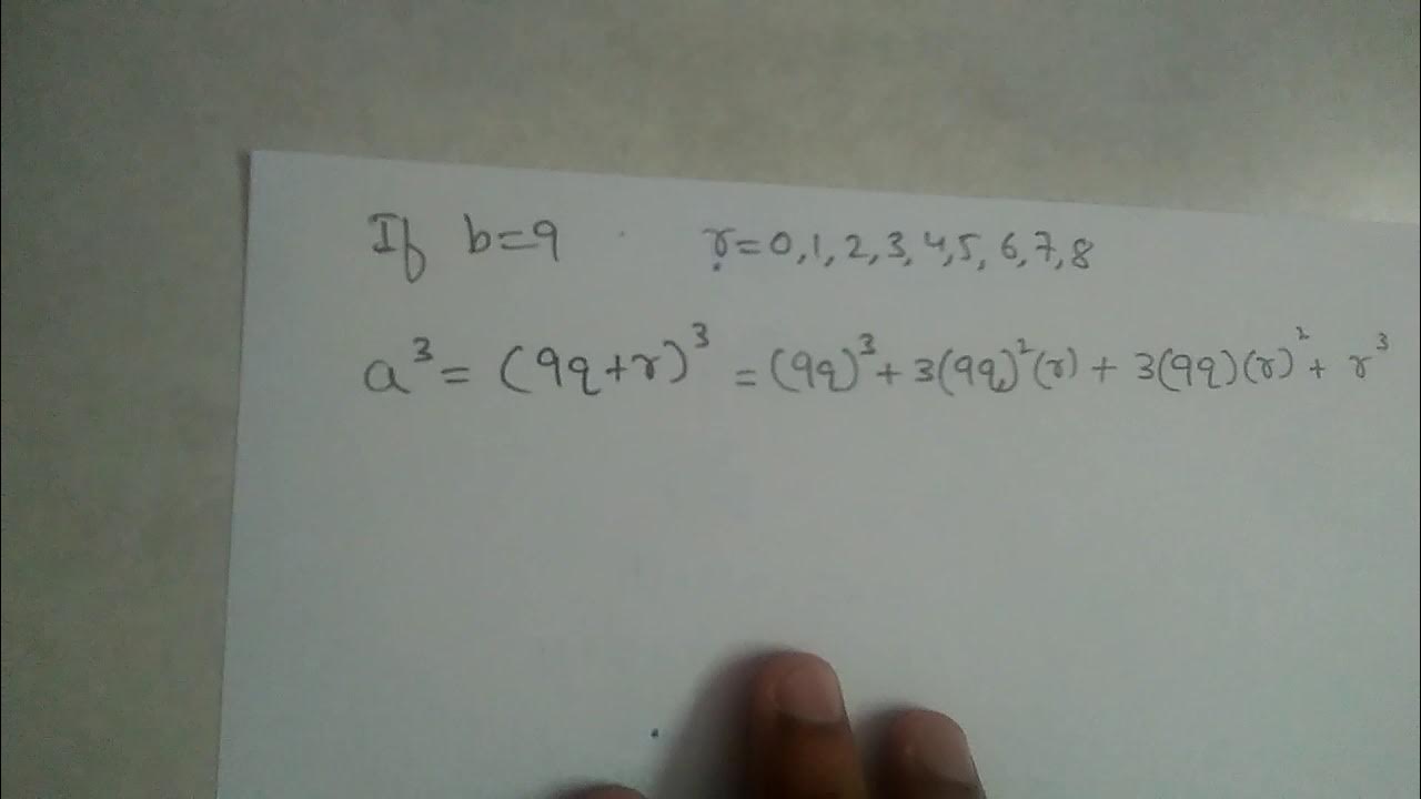 Show that cube of any positive integer is of the form 9m, 9m+1 or 9m+8 - YouTube