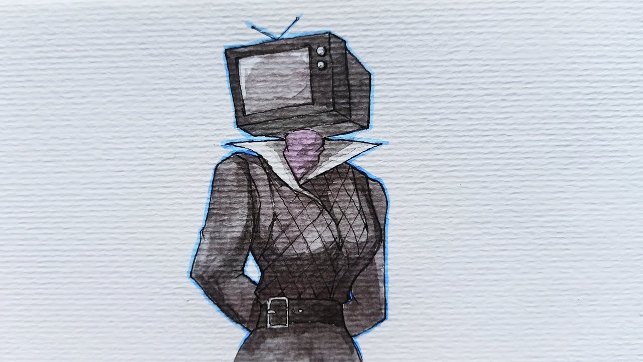 How to draw TV woman from Skibidi toilet || Vẽ TV woman trong game ...