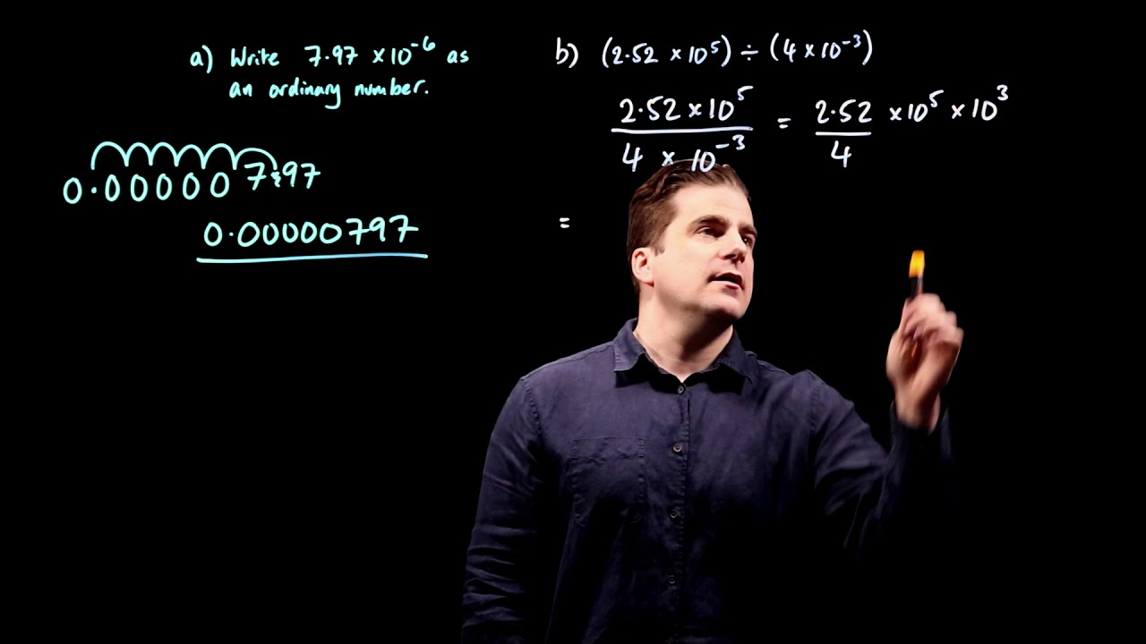 Standard Form. GCSE 9-1 Maths Edexcel June 2017 Paper 1H Q8 - YouTube