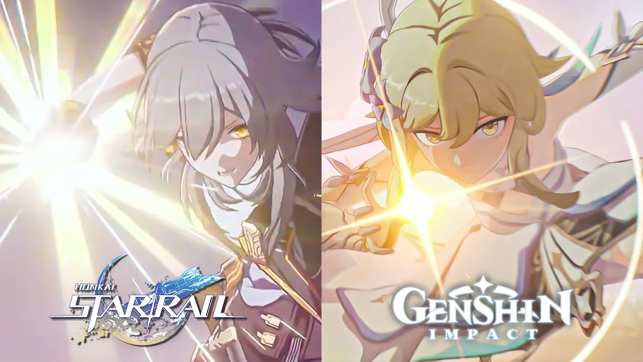 STELLE VS LUMINE "Slowmo" MC Epic Moves Cutscene Genshin Impact x ...