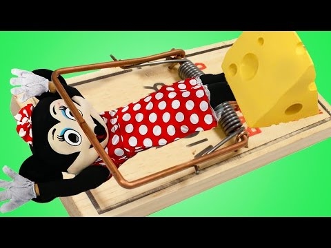 Minnie Mouse STUCK in MOUSE TRAP! w/ Princess Rapunzel, Paw Patrol ...