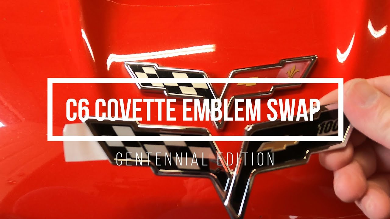 C6 Corvette Emblem Swap to Centennial Edition - YouTube