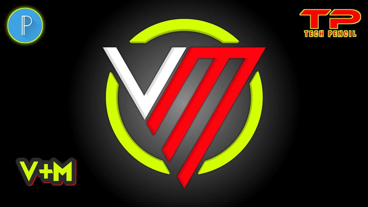How to make VM triangle logo on mobile | Pixellab Tutorials | Tech Pencil - YouTube