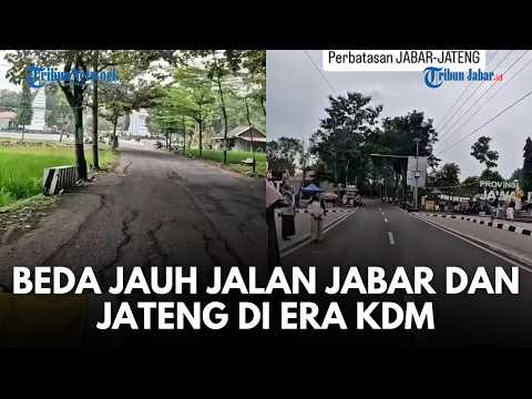 VIRAL JABAR VS JATENG! Penampakan Kontras Perbatasan Jalan Jawa Barat dan Jawa Tengah Tuai Sorotan
