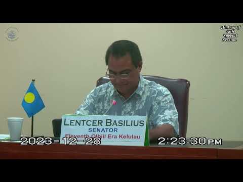 Palau National Congress | 11th OEK, The Senate 4th Day of 12th Special ...