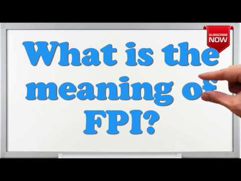 What is the full form of FPI? - YouTube