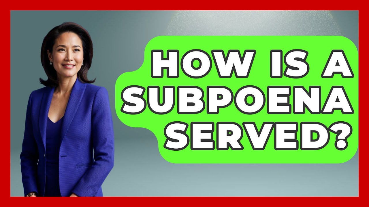 How Is A Subpoena Served? - Law Enforcement Insider - YouTube