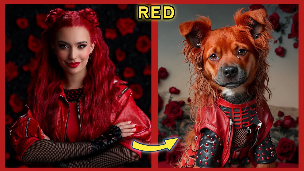 DESCENDANTS THE RISE OF RED CHARACTER AS CUTE DOG - YouTube