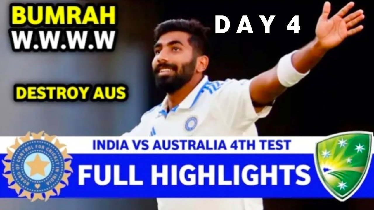 | India VS Australia Full Highlights Match | 4th Test Match | DAY 4 ...