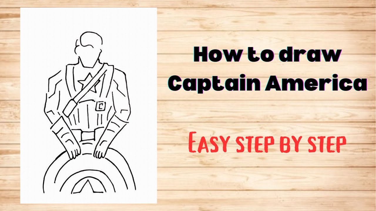 How to draw Captain America | Easy step by step tutorial for beginners ...