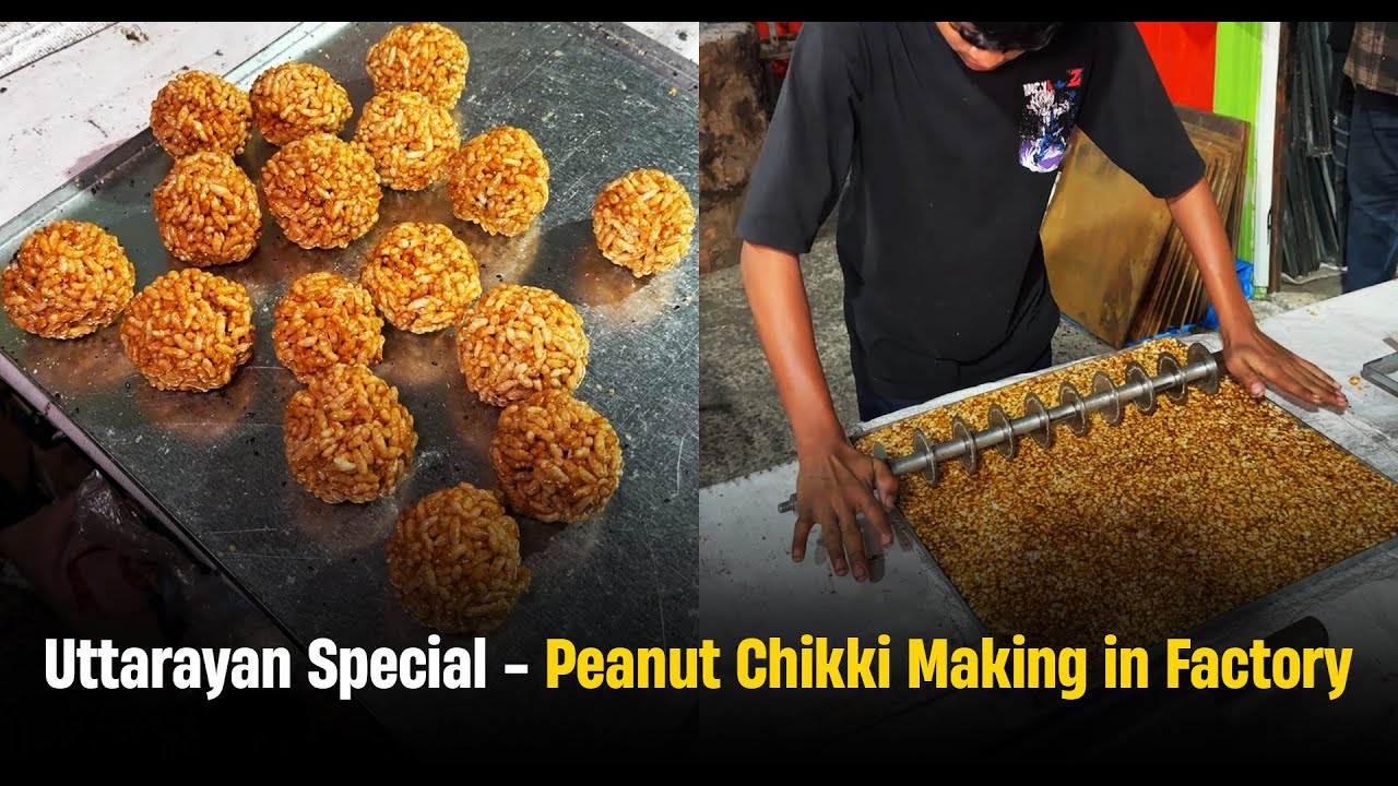 Uttarayan Special 🪁 | Peanut Chikki Making in Factory | Surat Street ...