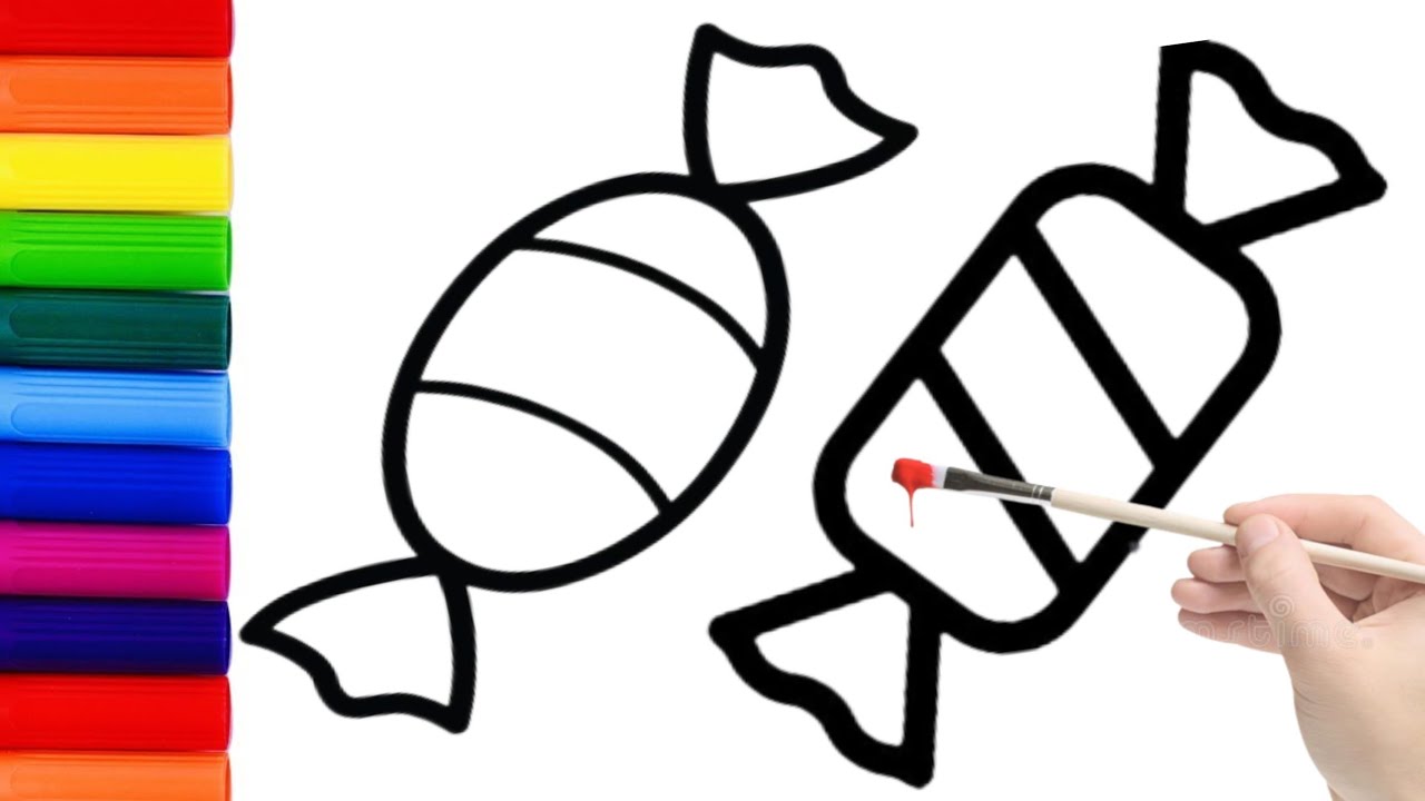 Toffee Drawing, Coloring, Painting for Kids and Toddlers | # ...