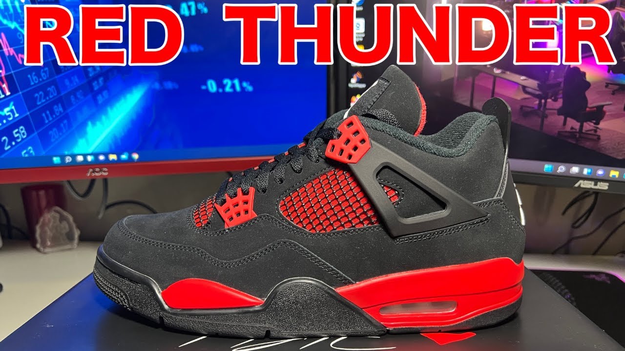 THE HYPE IS REAL ... JORDAN 4 "RED THUNDER" - YouTube