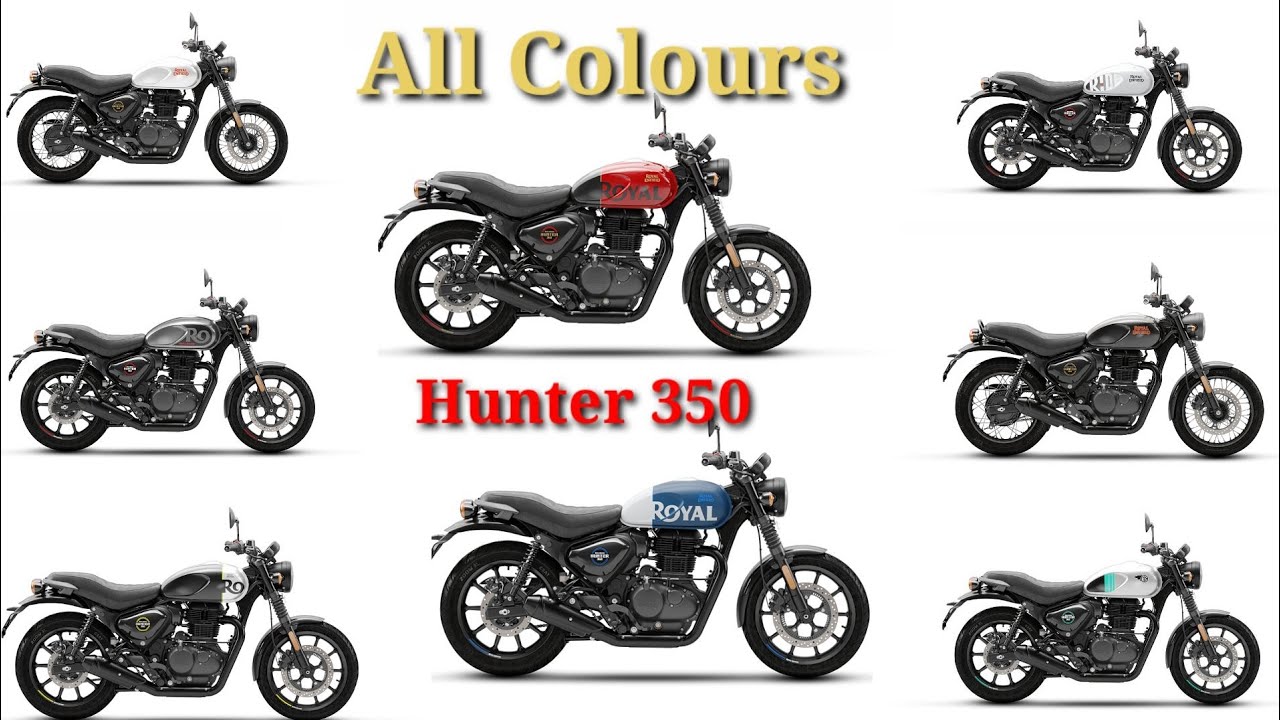 Royal Enfield Hunter 350 All Colours And On Road Price - YouTube