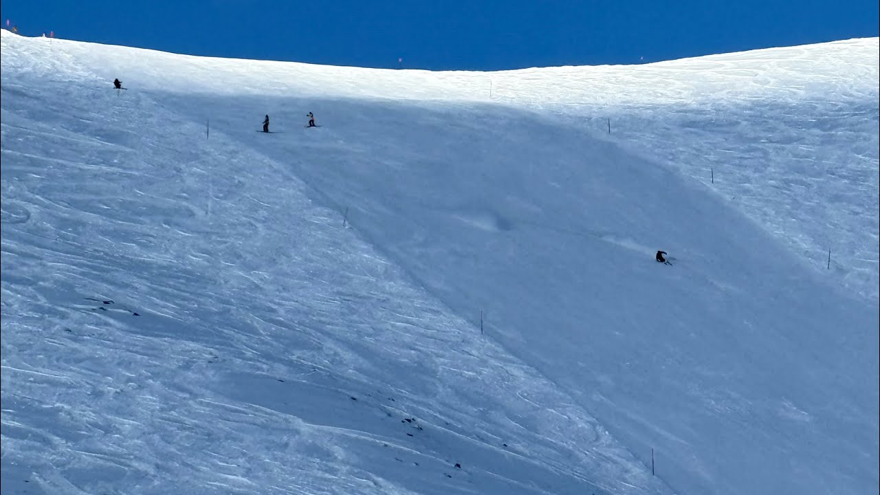 Black piste Skiing in Zinal | Terror ski lift and crash - YouTube