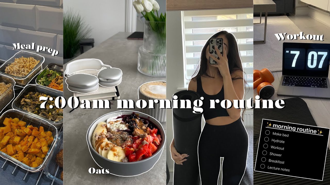 7AM Autumn Morning Routine | being productive, home workouts, healthy ...
