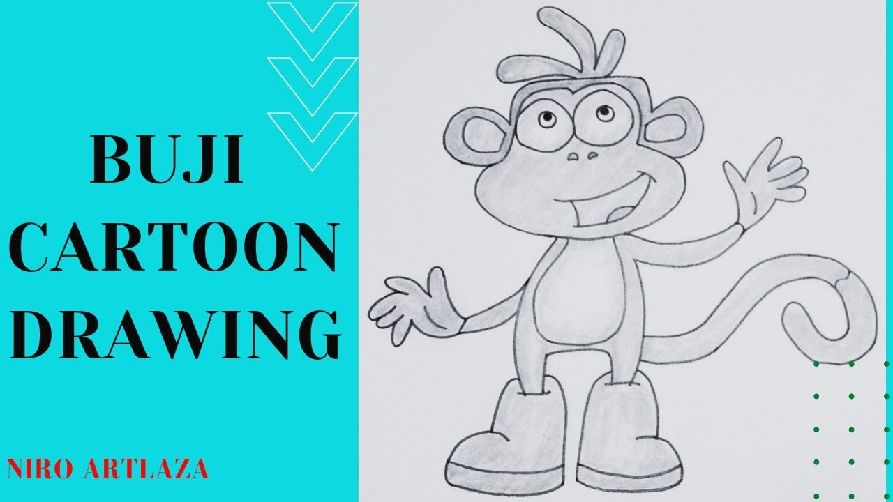 How To Draw Buji | Easy Cartoon Drawing | Step by Step | Niro Artlaza ...