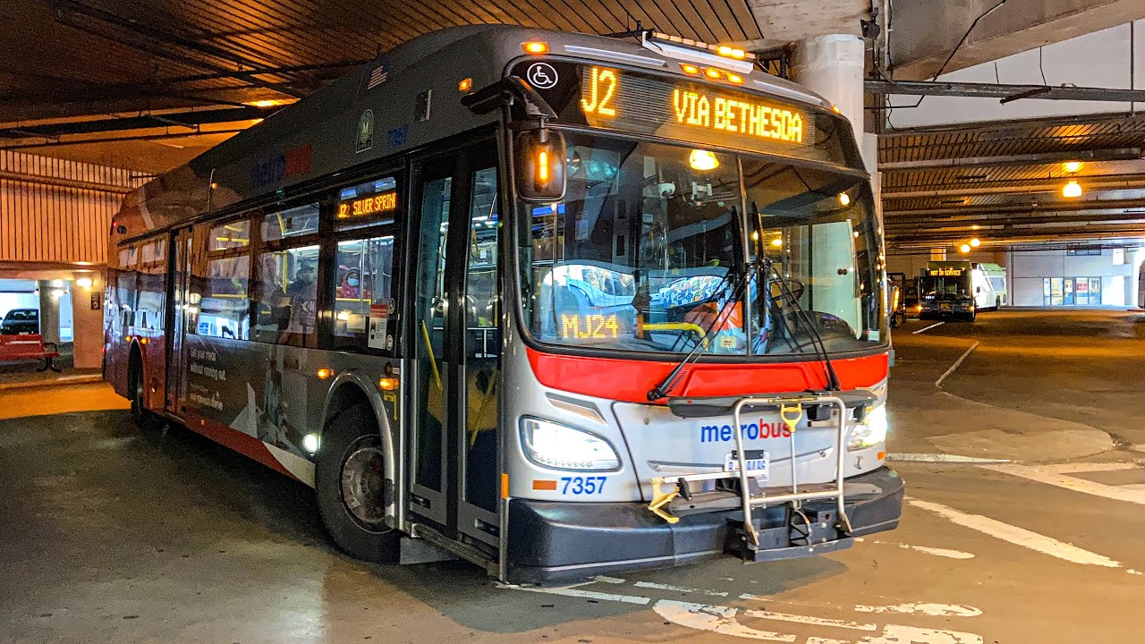 WMATA 2016 New Flyer XDE40 7357 on Route J2 - YouTube
