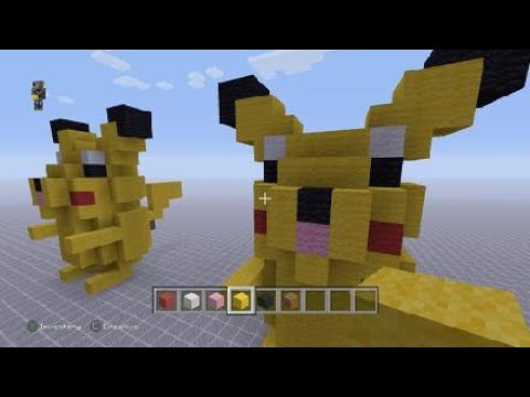 Minecraft pikachu statue tutorial - YouTube