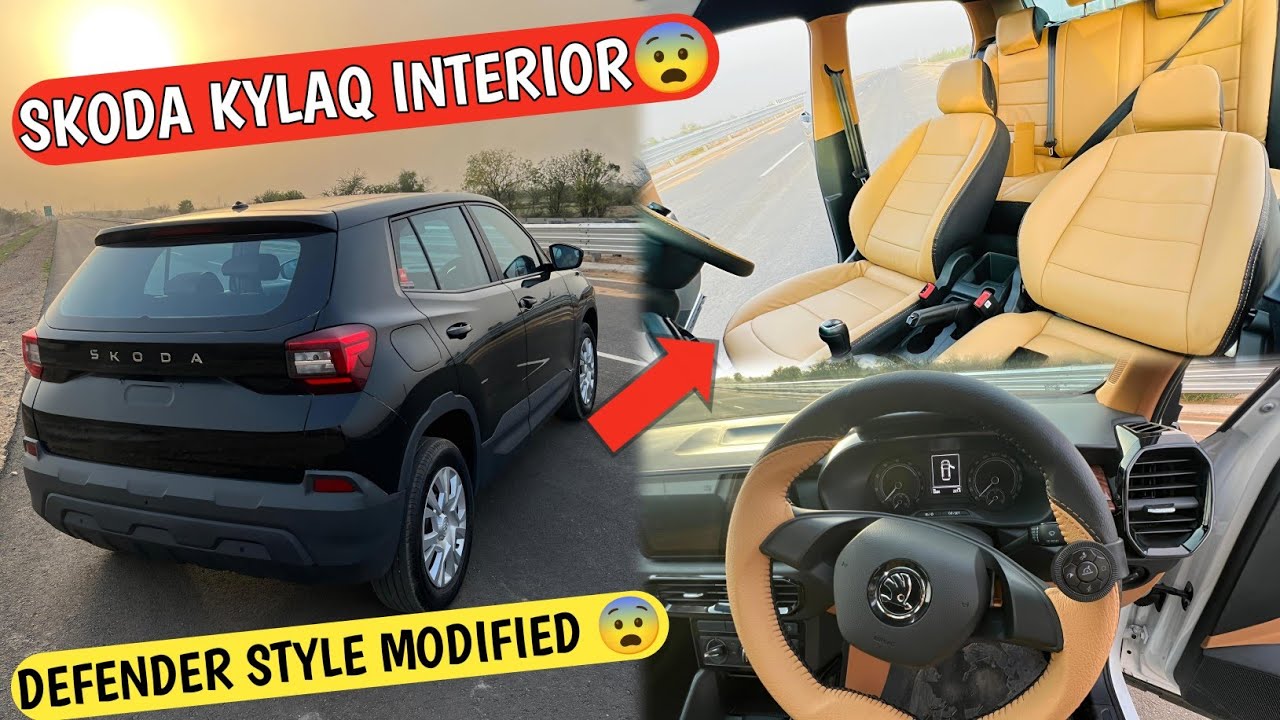 Finally ! MY Skoda Kylaq Classic Interior Modified - Defender Inspired ...