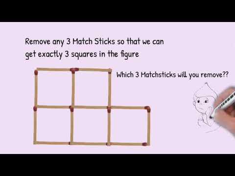 Puzzle to Puzzle you- Matchstick Puzzle- Let's make Squares - Easy ...