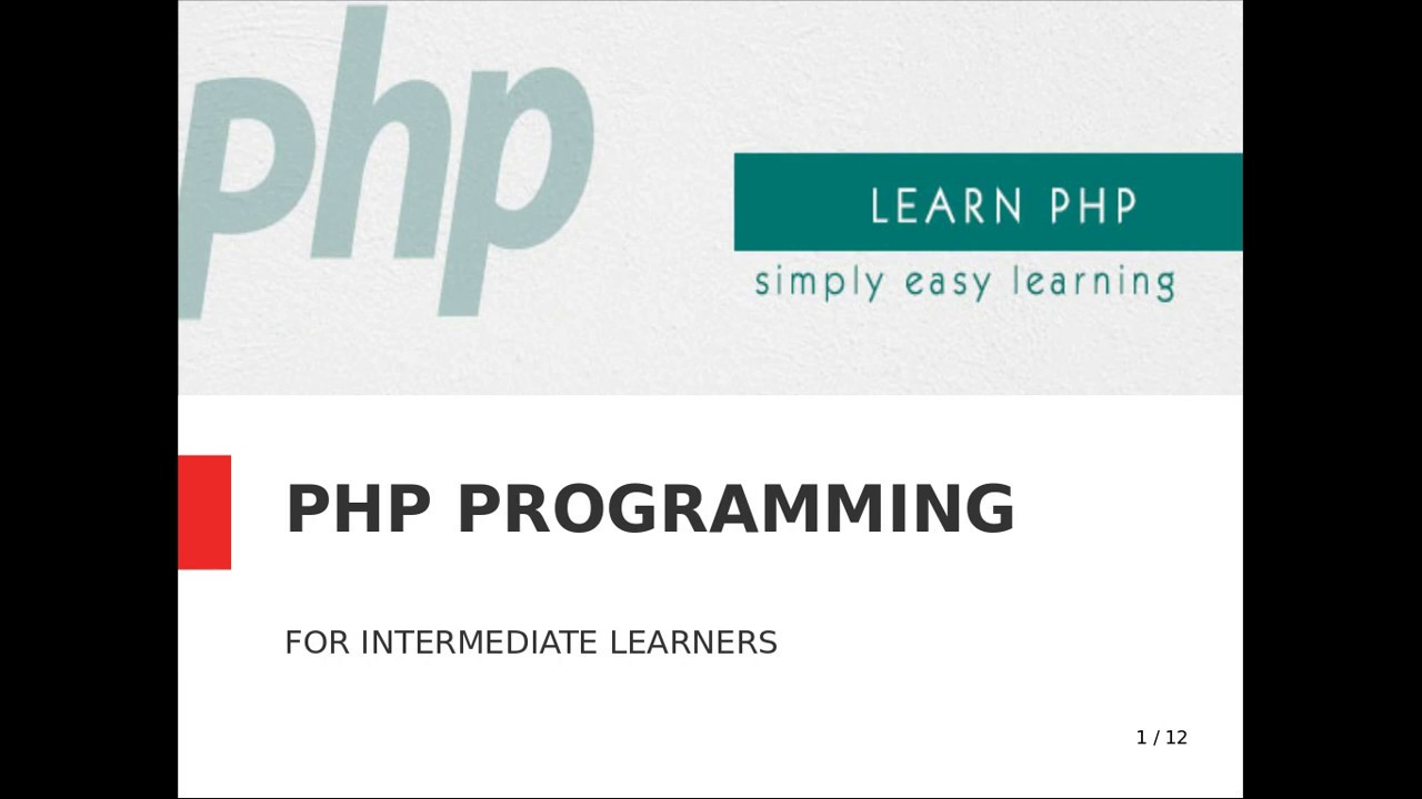 PHP - Program Logic Formation - Introduction class - YouTube