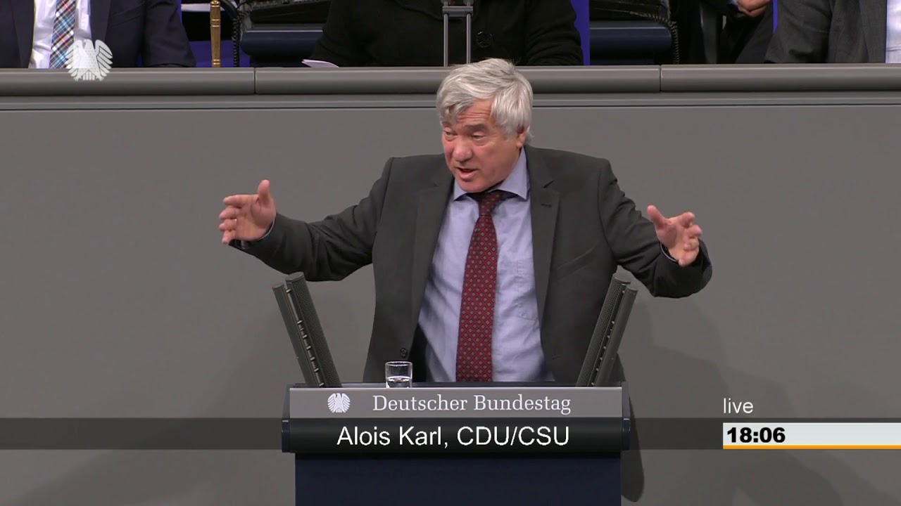 Alois Karl: Stabilität und Wachstum in Europa [Bundestag 13.12.2017 ...