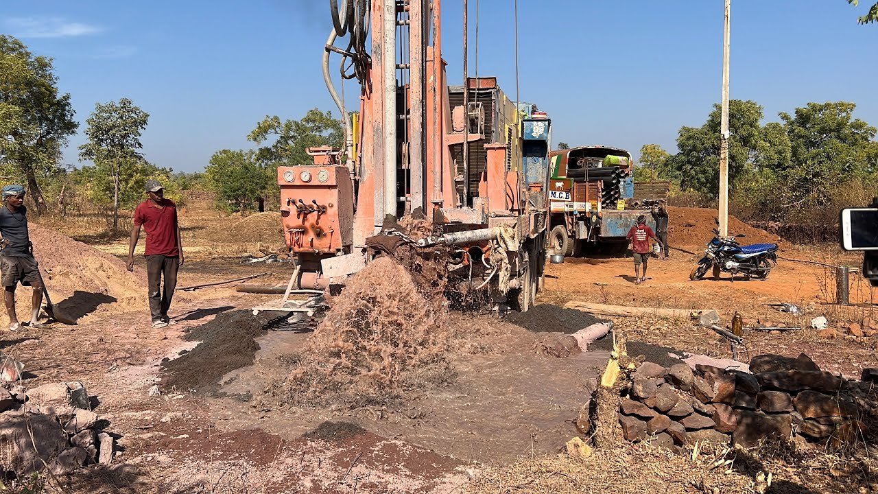 Borewell Drilling - 5 Hp Motor 188 Feet Deep boring With Coconut water ...