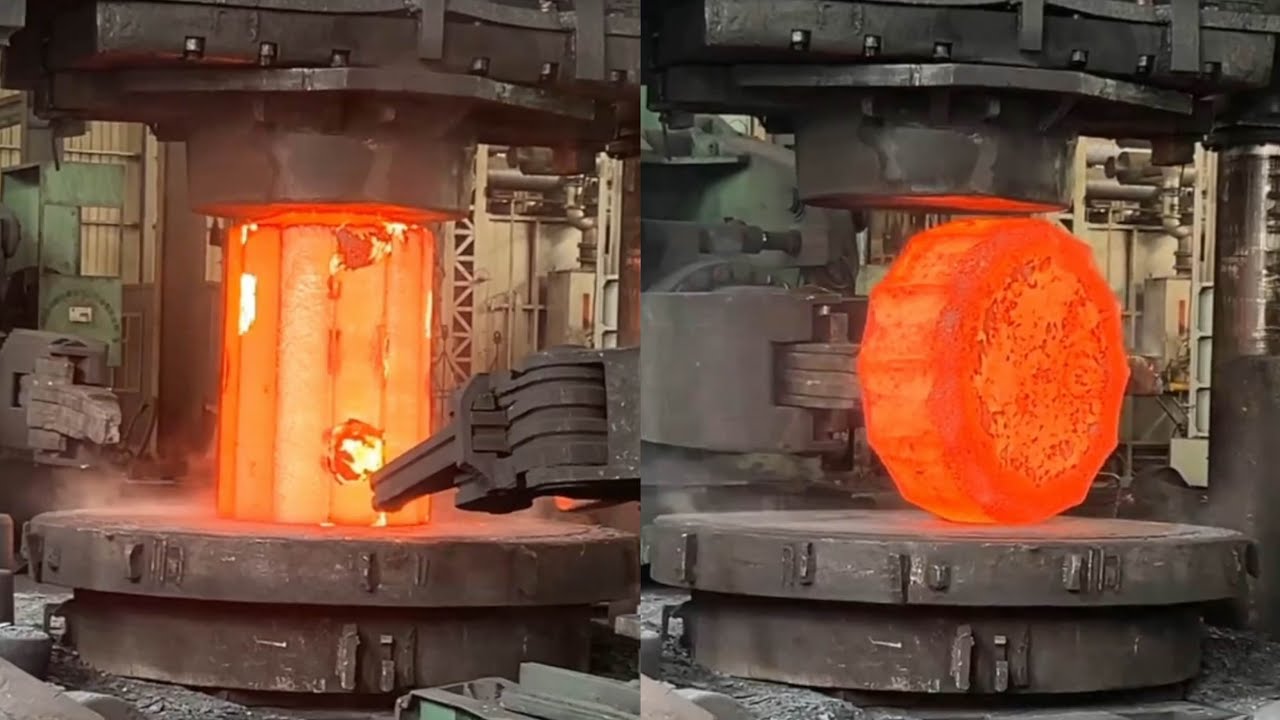 Forging a Huge "Mooncake" - Hydraulic Press Forging Process of Large ...