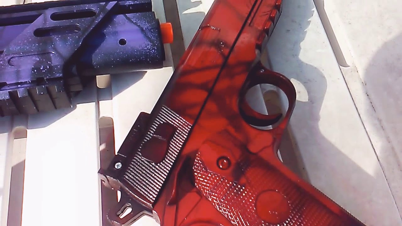 I put camo on my BB guns lol - YouTube