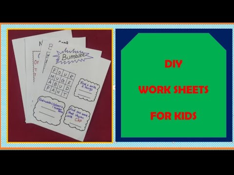 DIY worksheets for kids // simple and innovative worksheets - YouTube