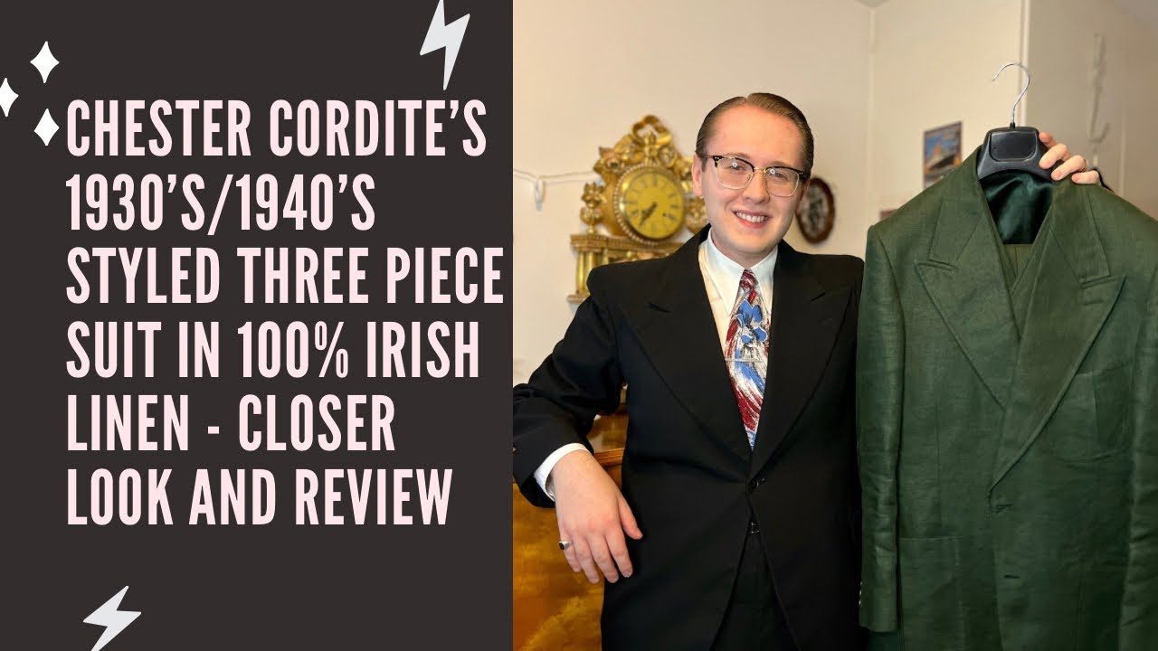Chester Cordite’s 1930’s/1940’s styled three piece suit in 100% Irish ...