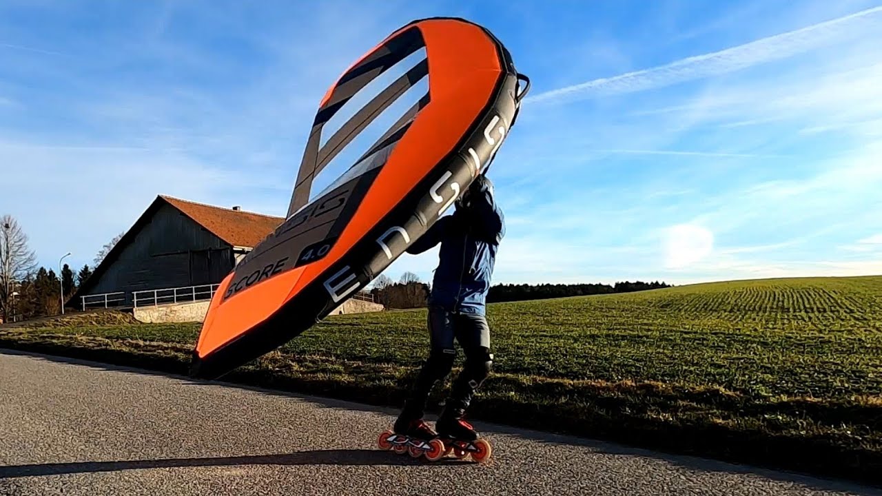 Wing Foil Ensis on Inline Skates Rollerblade Twister and Powerslide ...