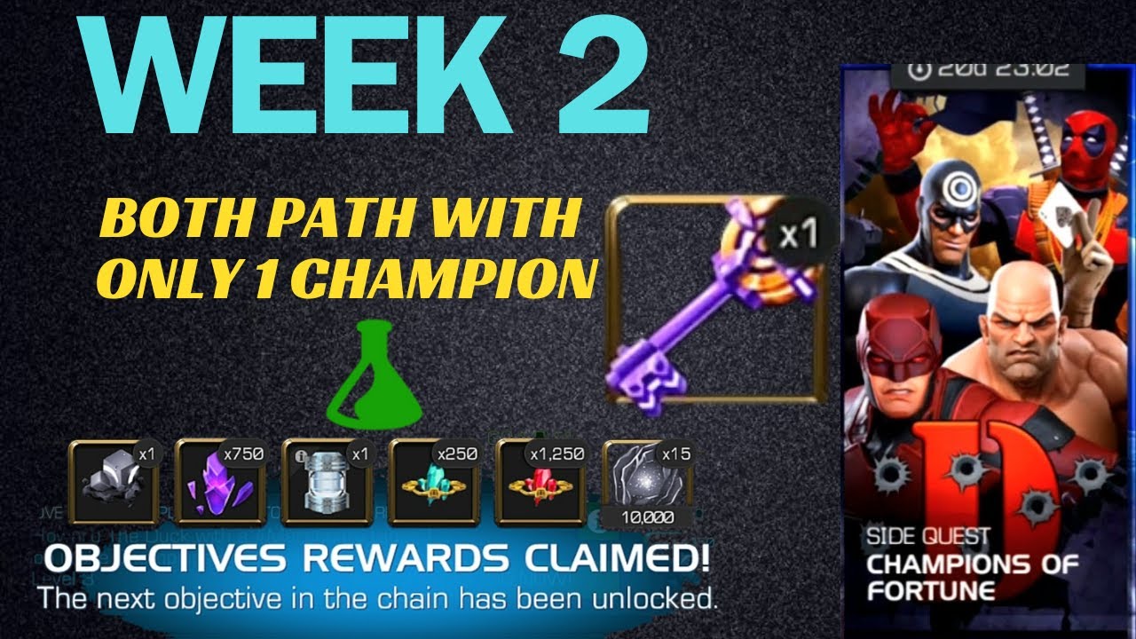 Champion Of The Fortune Week 2, Side Quest , 1st key , Both Path's ...
