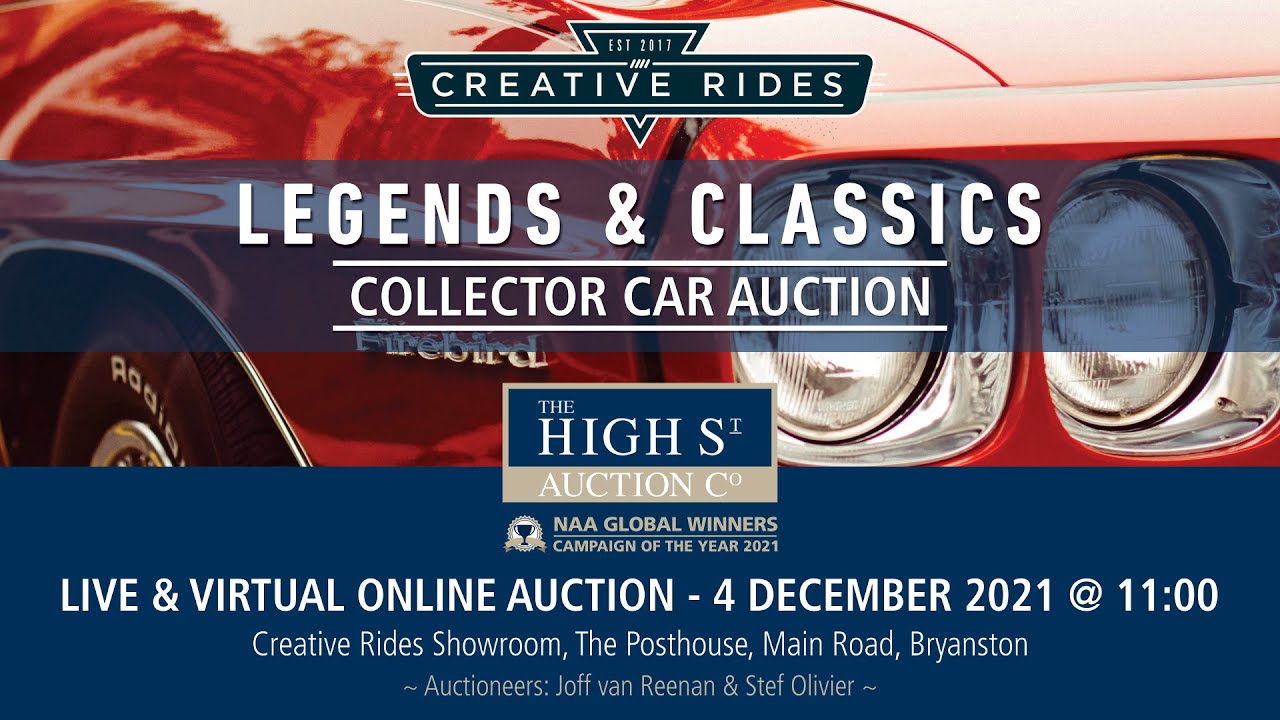 SA LEGENDS & CLASSICS COLLECTOR CAR AUCTION - LIVE - YouTube