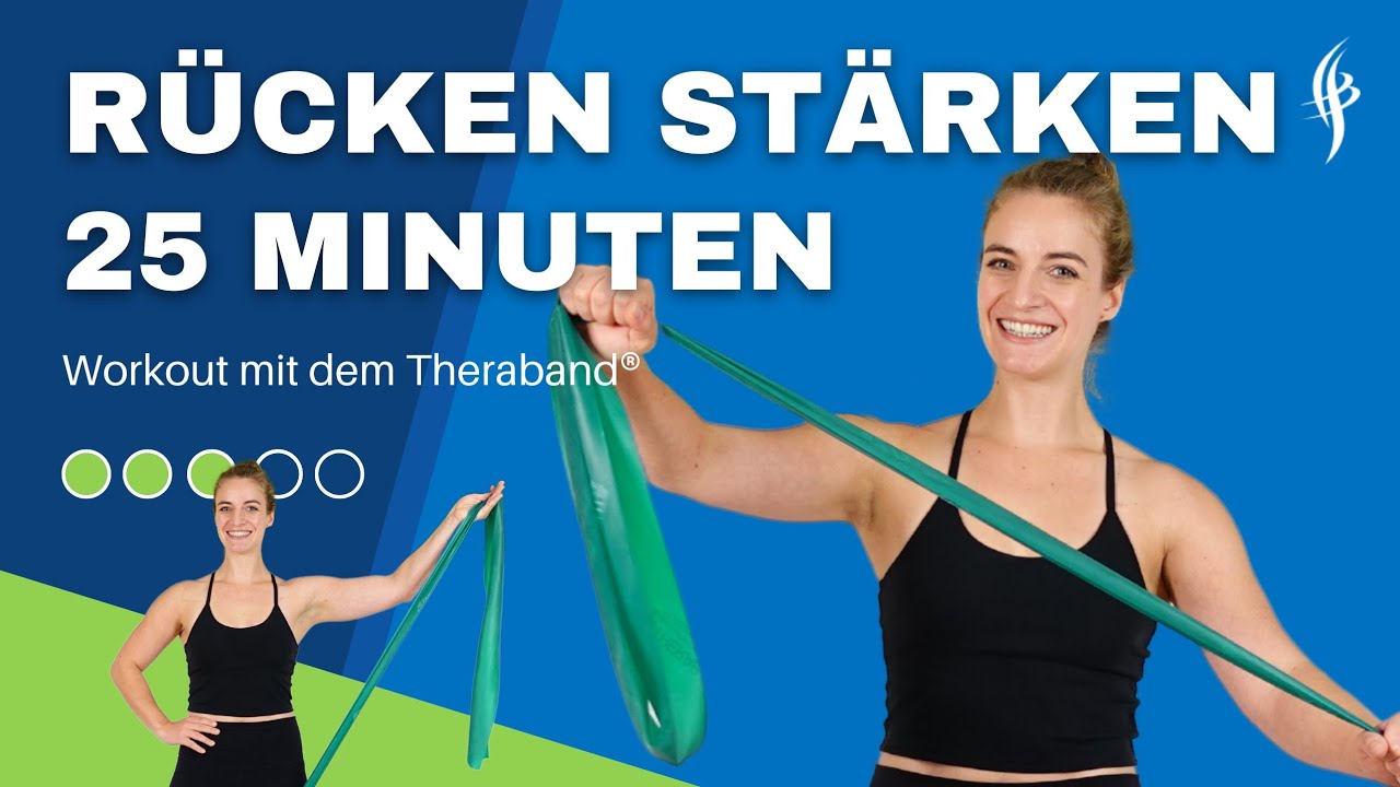 Rücken stärken mit dem Theraband® | 25 Minuten | ES FUNKtioniert - YouTube