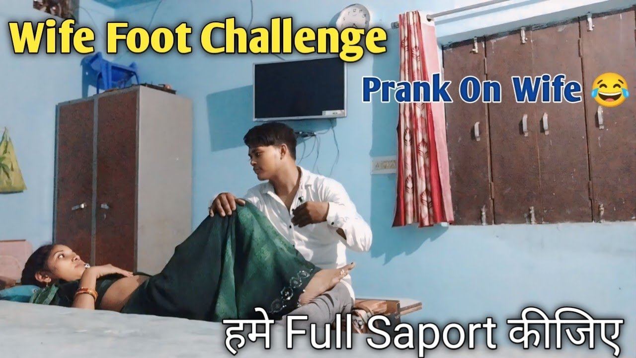 Wife Foot Challenge|| Prank On Wife || Sandeep Prank Wife #prank #funny ...