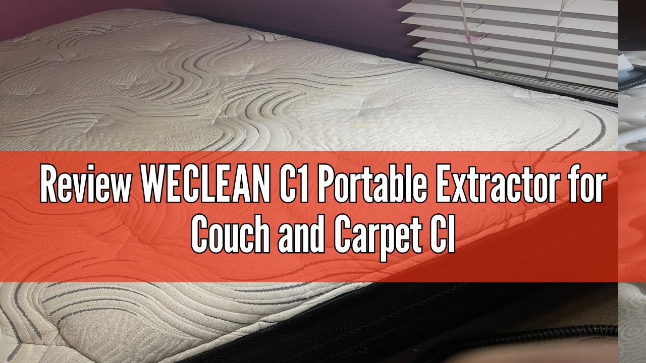 Review WECLEAN C1 Portable Extractor for Couch and Carpet Cleaner Upholstery Cleaner for Deep ...