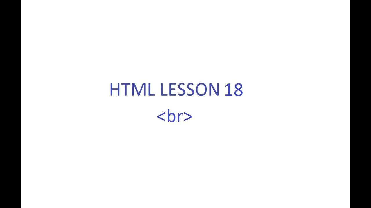 HTML Lesson 18 - YouTube
