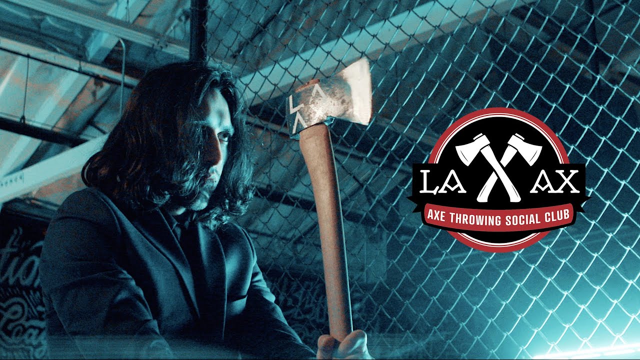 JOHN WICK goes AXE THROWING at LA AX - YouTube