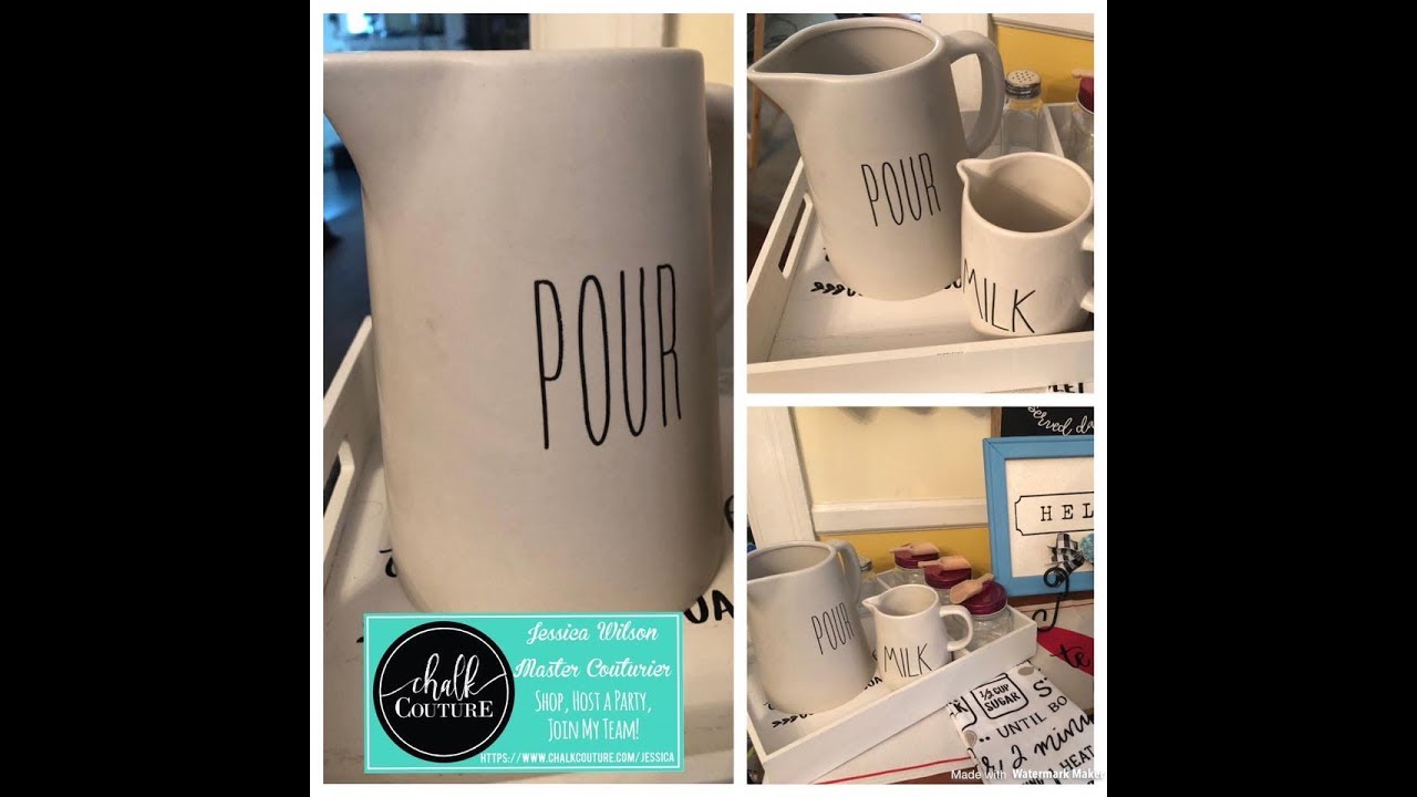 Chalk Couture Haul Video and Handwritten Font on Pitcher - YouTube