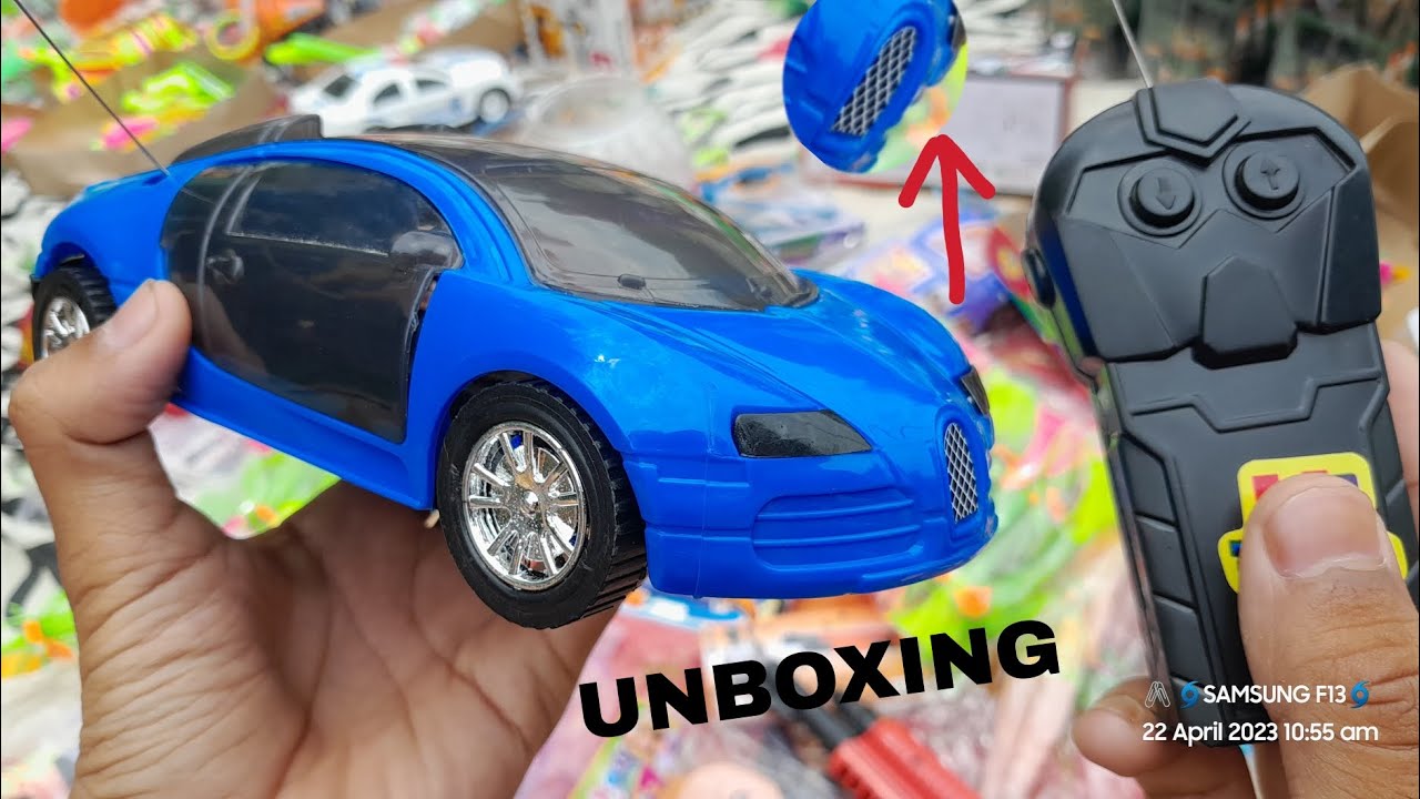 Rc bugatti toy car unboxing and testing - YouTube