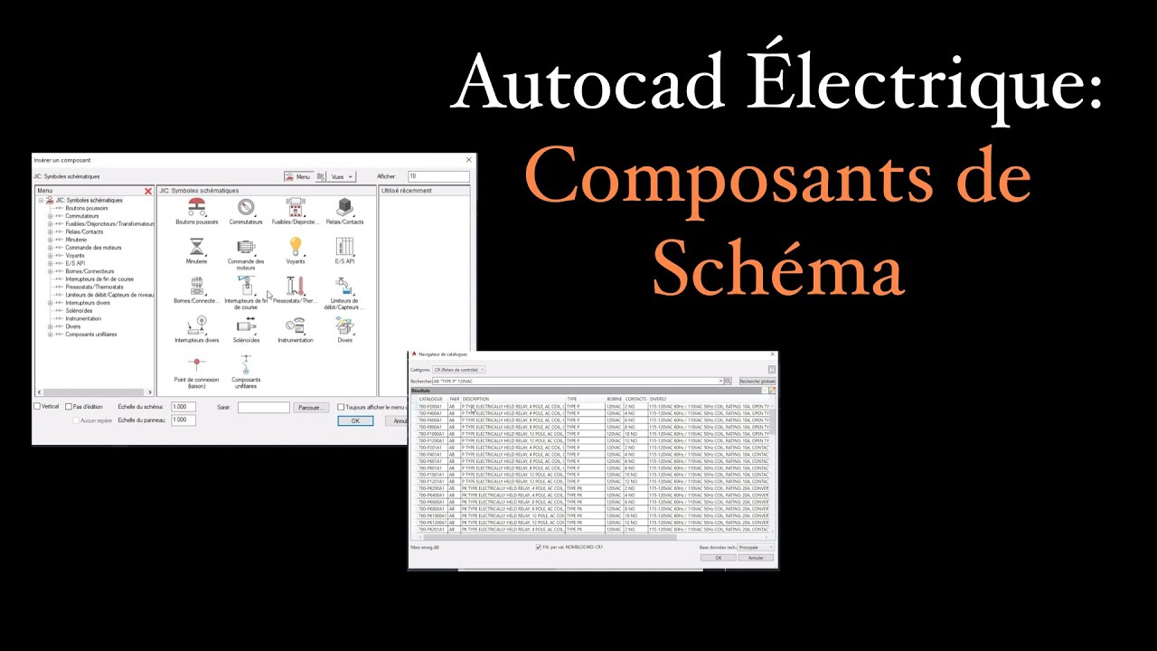 Autocad Électrique - Composants d'un schéma - YouTube