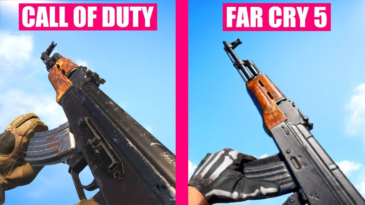Call of Duty Modern Warfare 2019 vs Far Cry 5 Weapons Comparison - YouTube