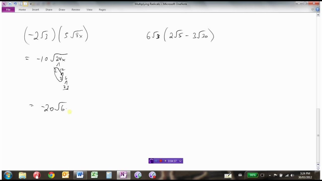 Multiplying Radicals - YouTube