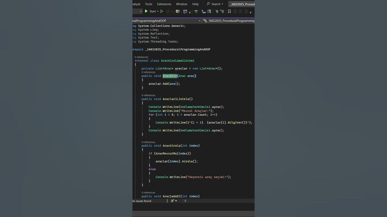 Kodlamada Manager ile sınıf yönetimi #csharp #kodlama #shorts - YouTube