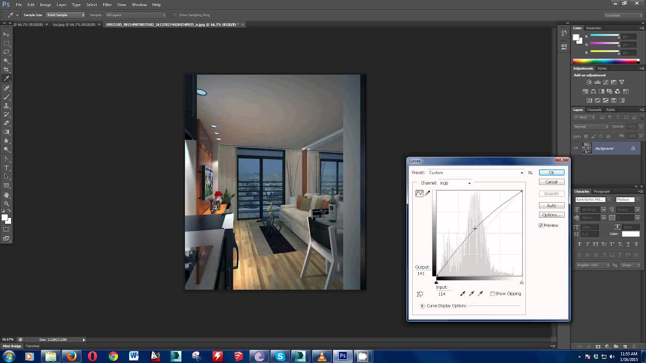 How to fix "yellowish output render" using Photoshop. - YouTube