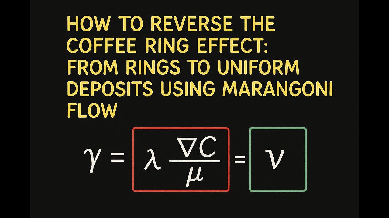 How to Reverse the Coffee Ring Effect: From Rings to Uniform Deposits ...