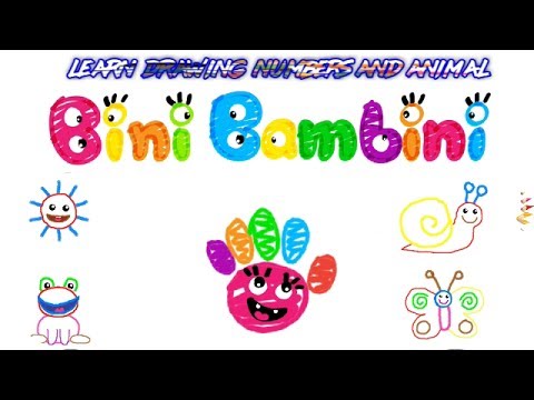 Learn drawing Numbers and animal for Kids, Baby and Toddler by Bini ...