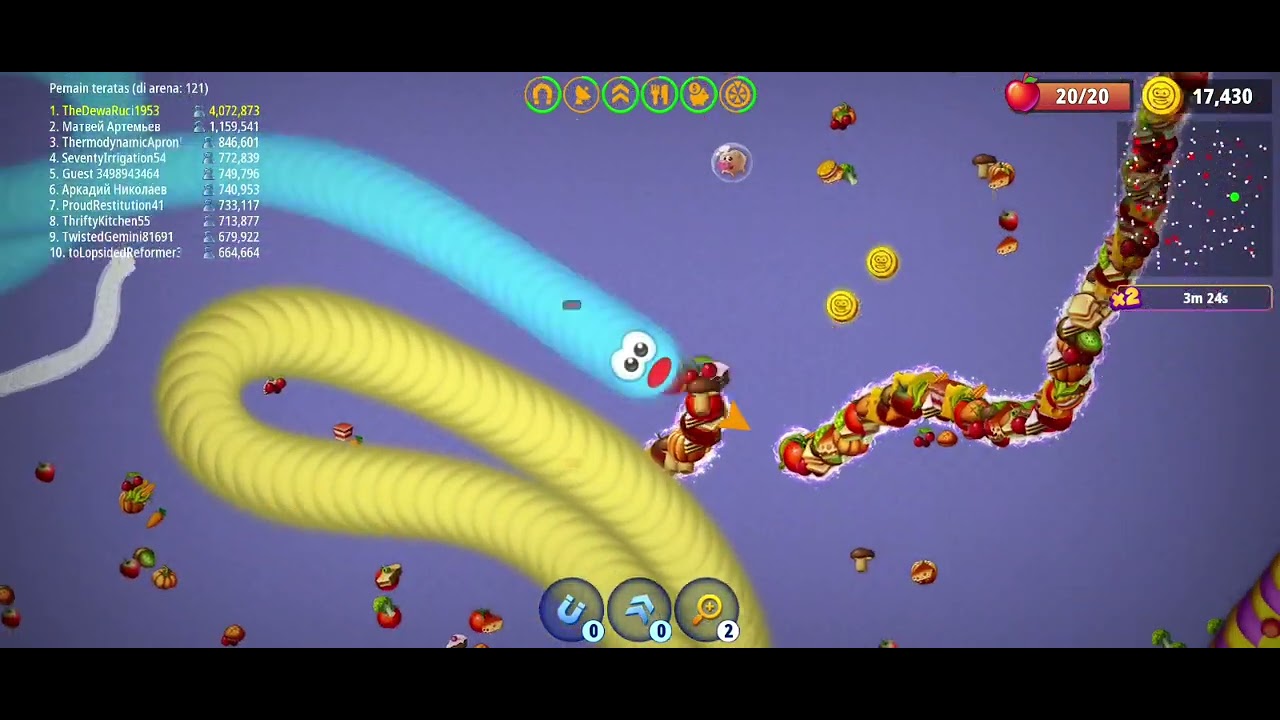 Game Cacing-Wormzone.io Gameplay - YouTube